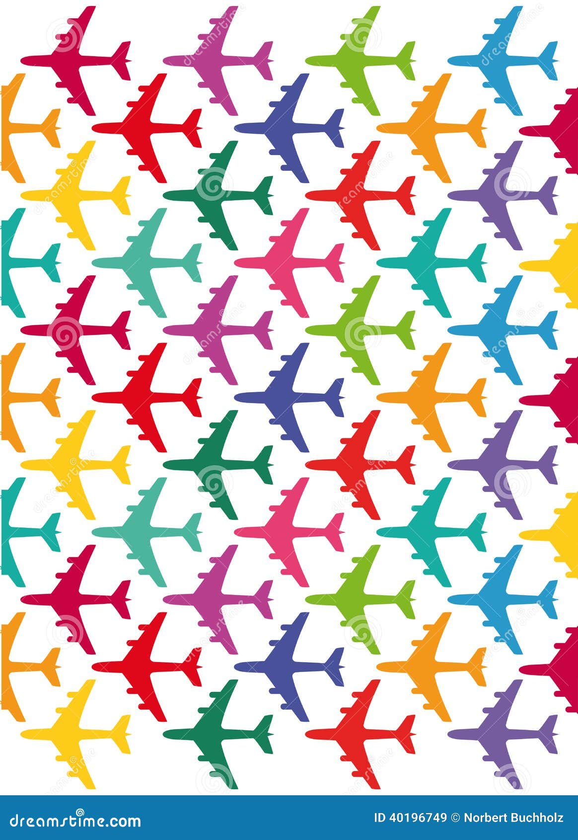 Colorful airplanes stock vector. Illustration of illustrated - 40196749