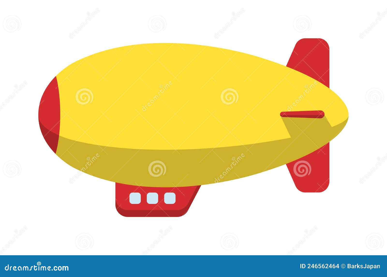 Colorful Airship Blimp Vector Illustration Stock Vector - Illustration ...