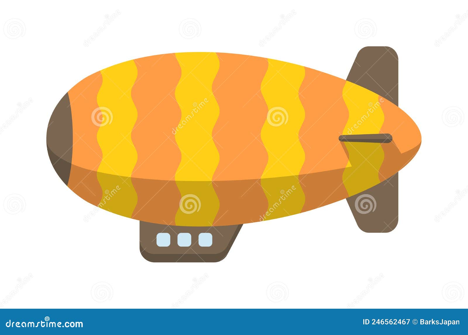 Colorful Airship Blimp Vector Illustration Stock Vector - Illustration ...