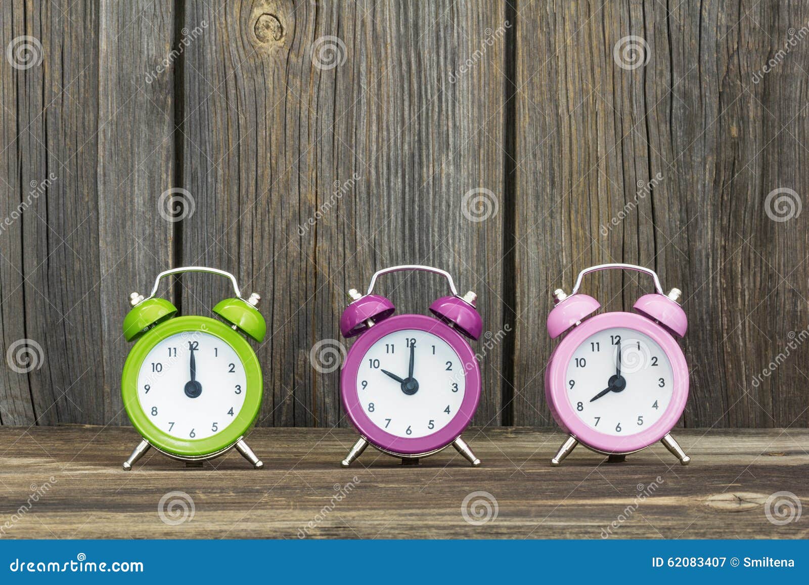 Colorful alarm clocks stock image. Image of classic, christmas - 62083407