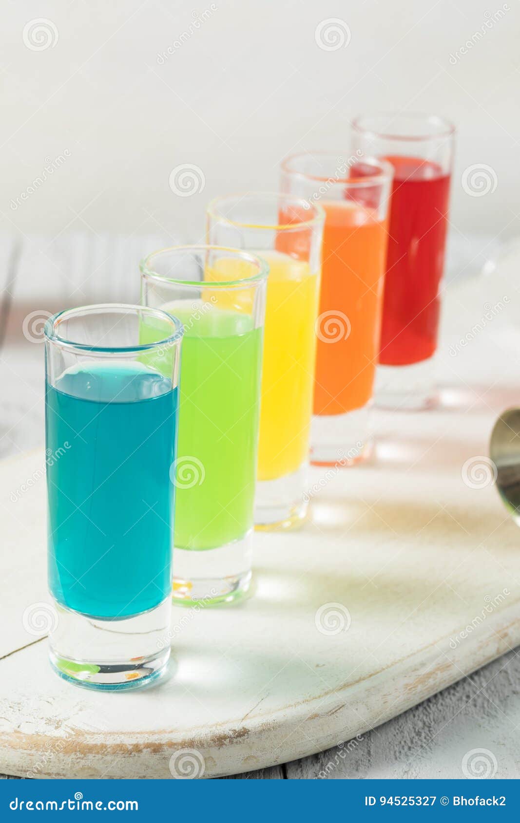 Colorful Alcoholic Rainbow Shots Stock Image - Image of booze, shot ...