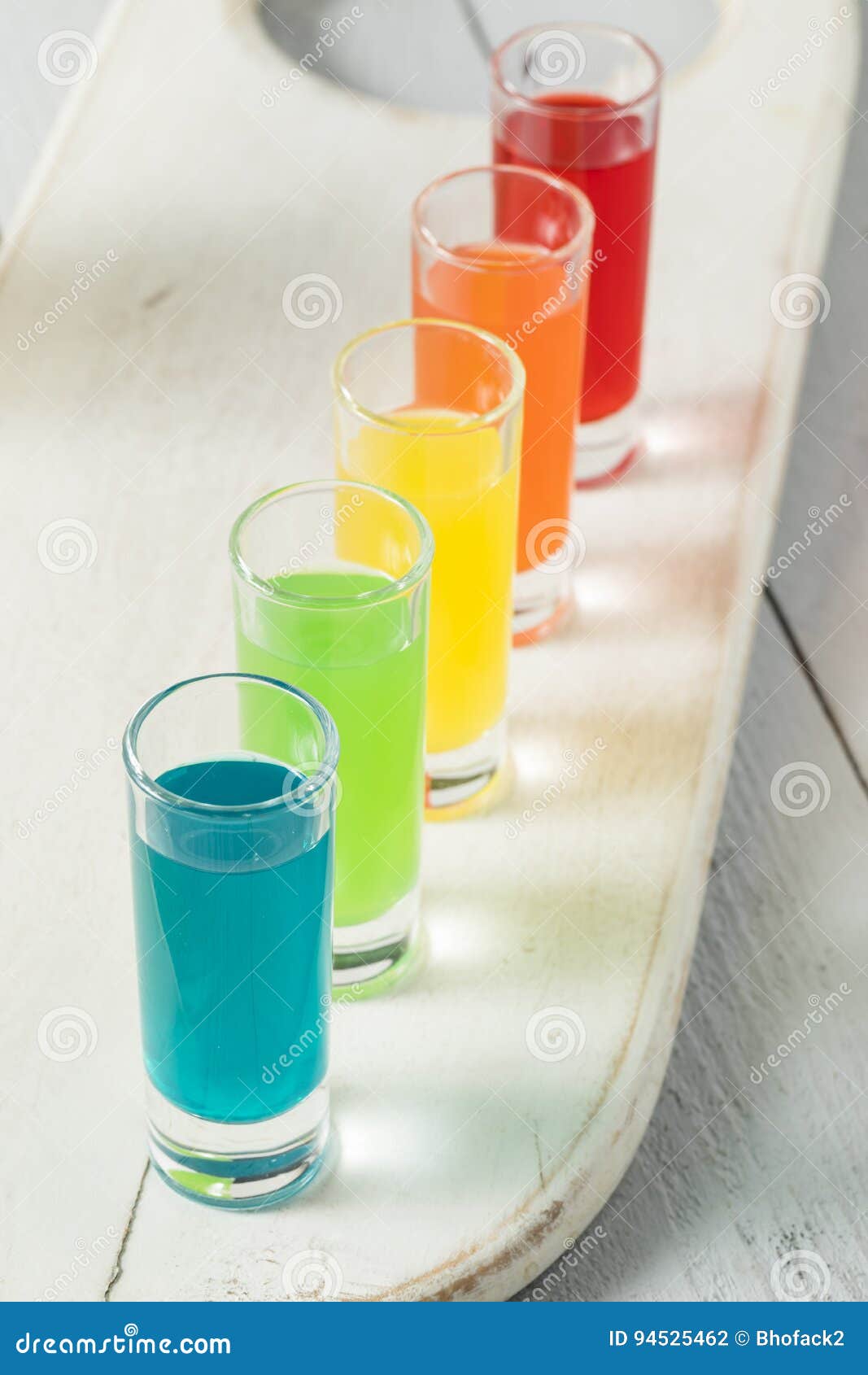 Colorful Alcoholic Rainbow Shots Stock Photo - Image of color, shot ...