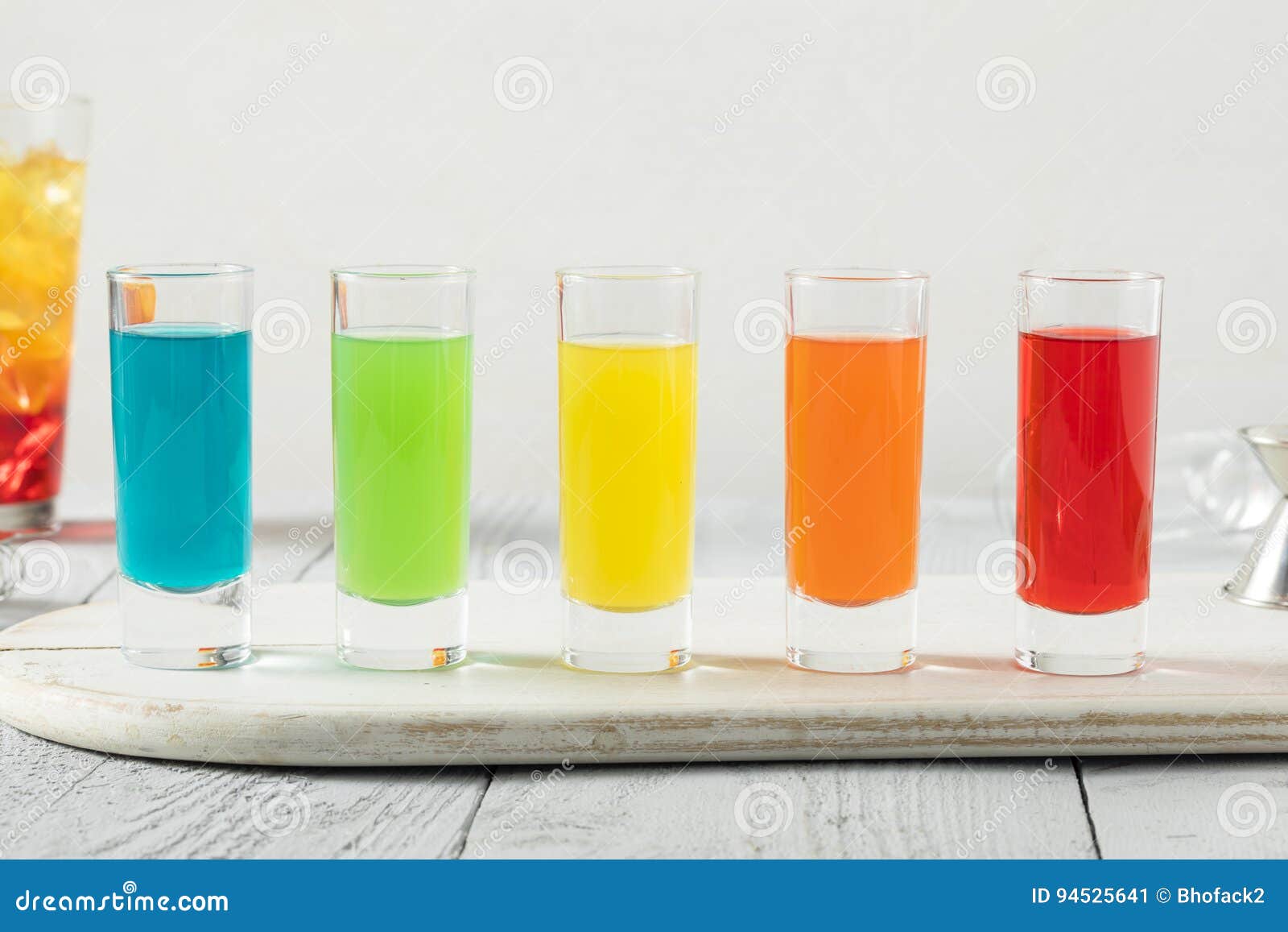 Colorful Alcoholic Rainbow Shots Stock Image - Image of color ...