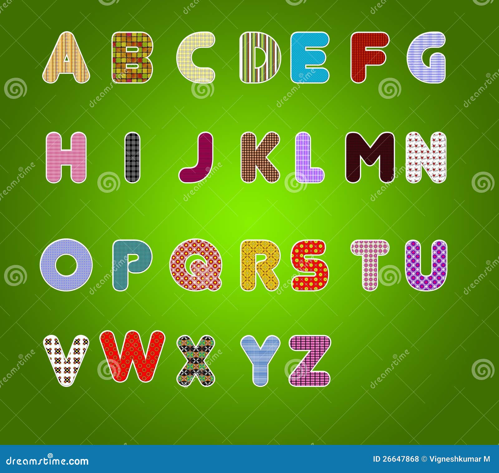 Colorful Alphabet stock illustration. Illustration of icon - 26647868