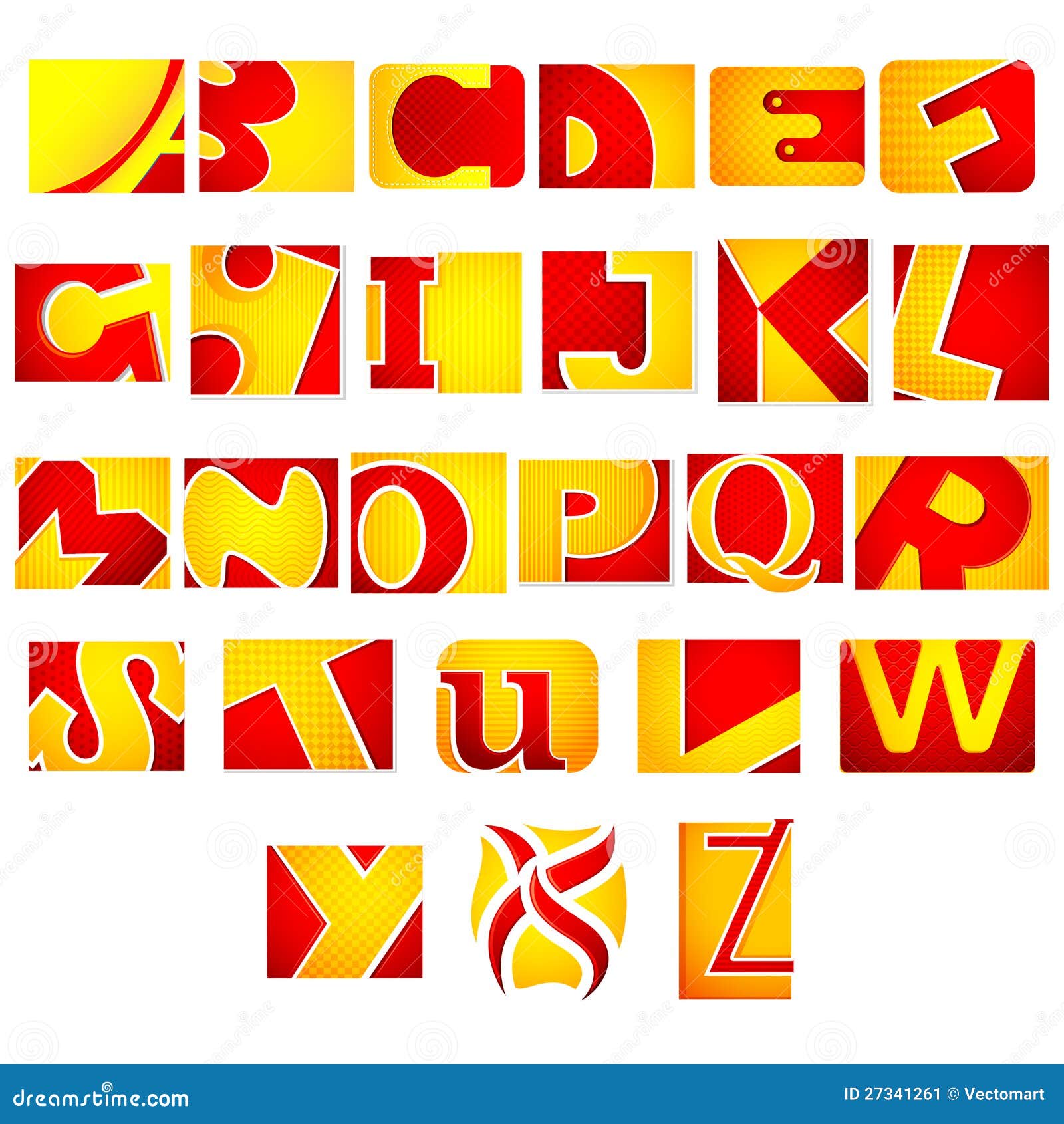 Colorful Alphabet stock vector. Illustration of white - 27341261