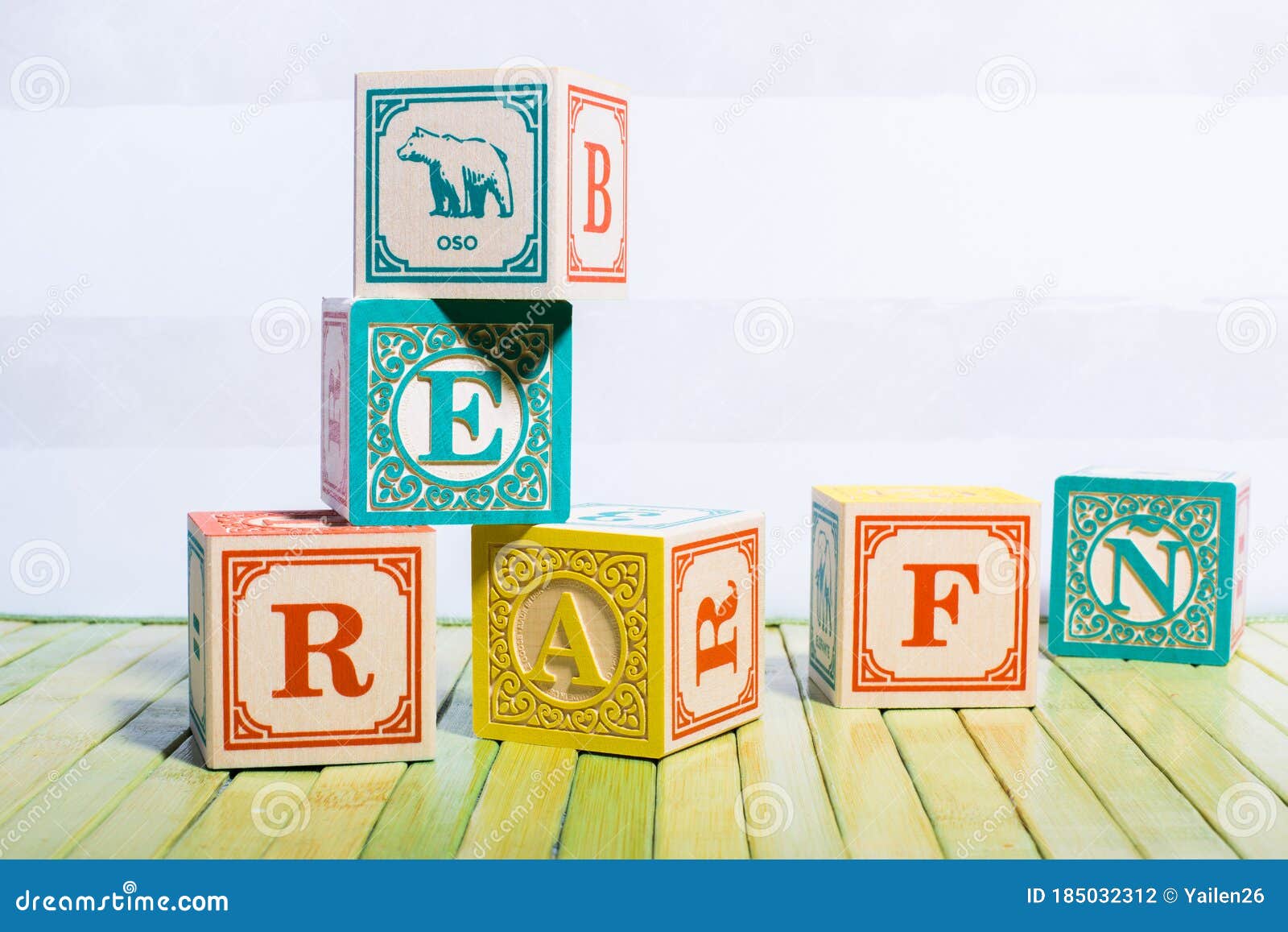 Colorful Alphabet blocks stock photo. Image of blocks - 185032312