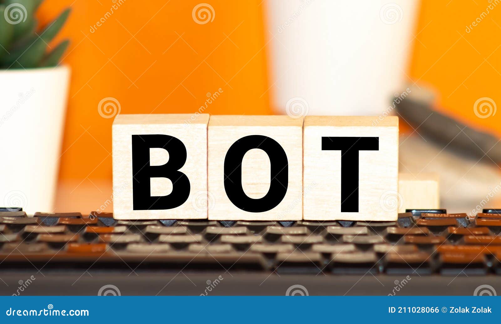 Colorful Alphabet Blocks Spelling the Word BOT Stock Photo - Image of ...