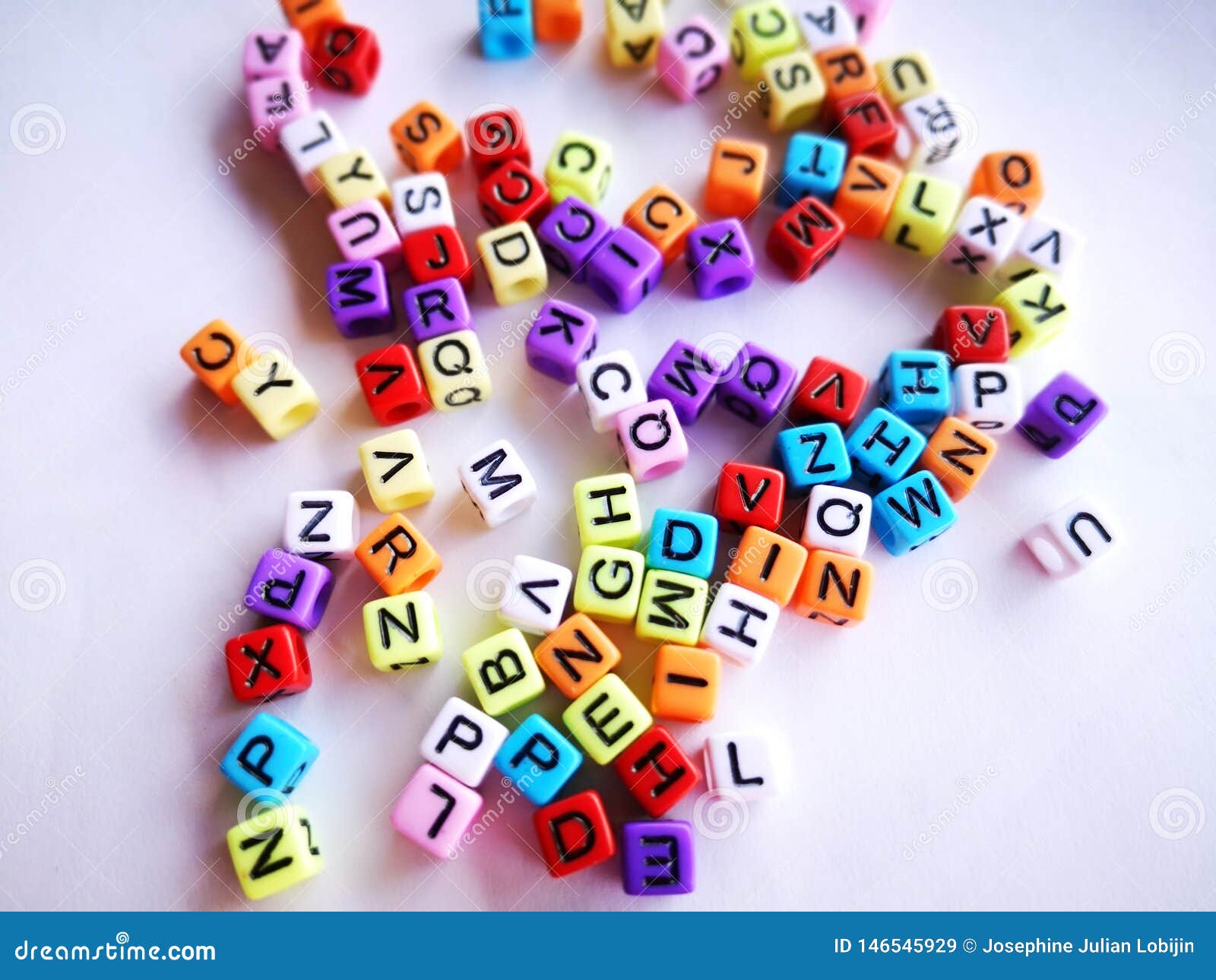 Colorful Alphabet Blocks with White Background. Stock Image - Image of ...