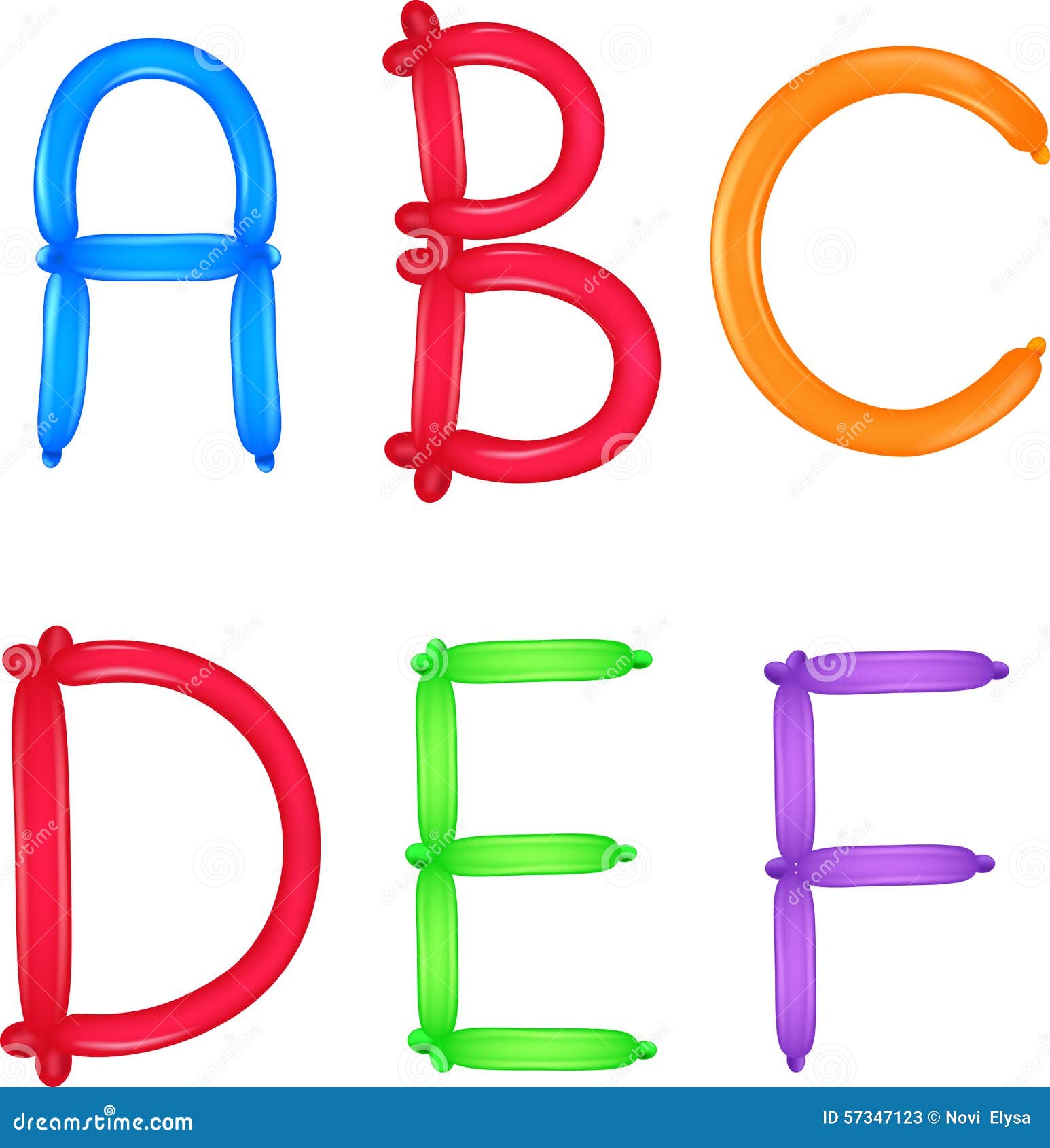 Colorful Of Alphabet Cartoon Vector | CartoonDealer.com #57347123