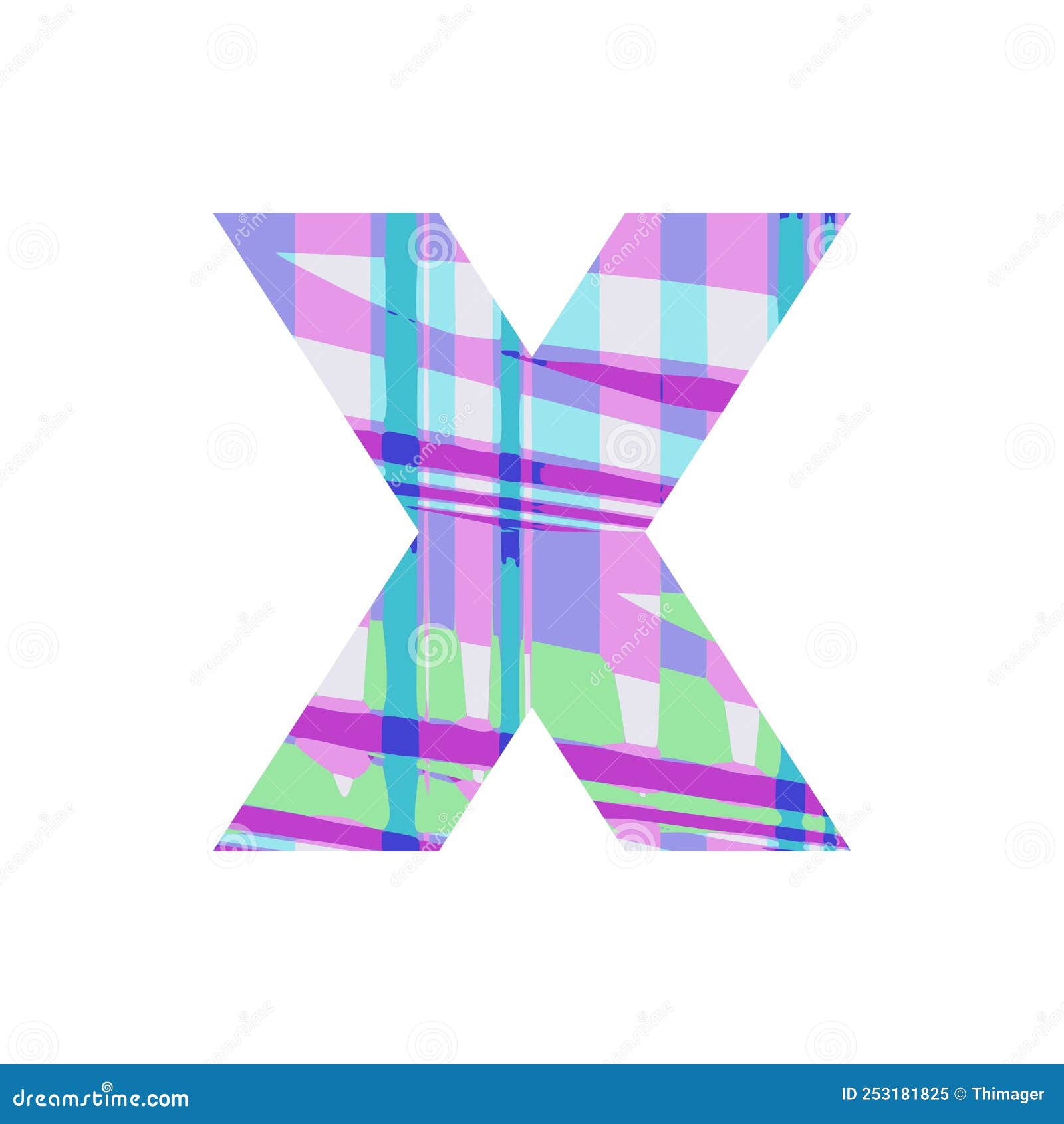 Rainbow X letter stock illustration. Illustration of celebration ...