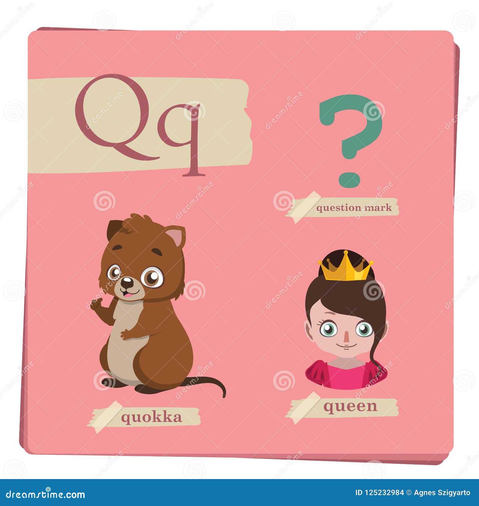 Colorful Alphabet for Kids - Letter Q Stock Vector - Illustration of ...