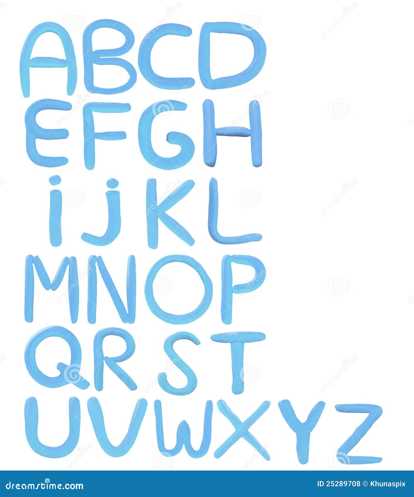 Colorful Alphabet a To Z Isolated White Background Stock Illustration ...