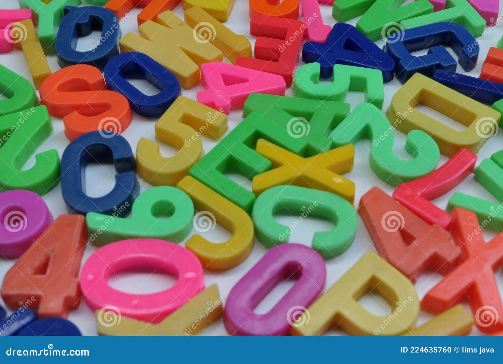 Colorful Alphabets and Numbers for Kids To Learn Stock Photo - Image of ...