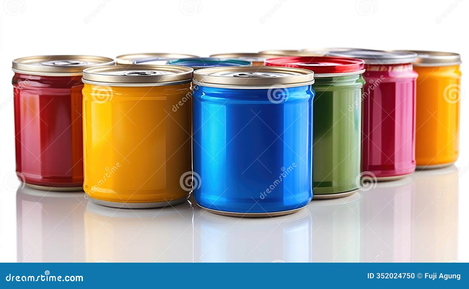 Colorful Aluminum Cans On A Multicolored Background Royalty-Free Stock ...