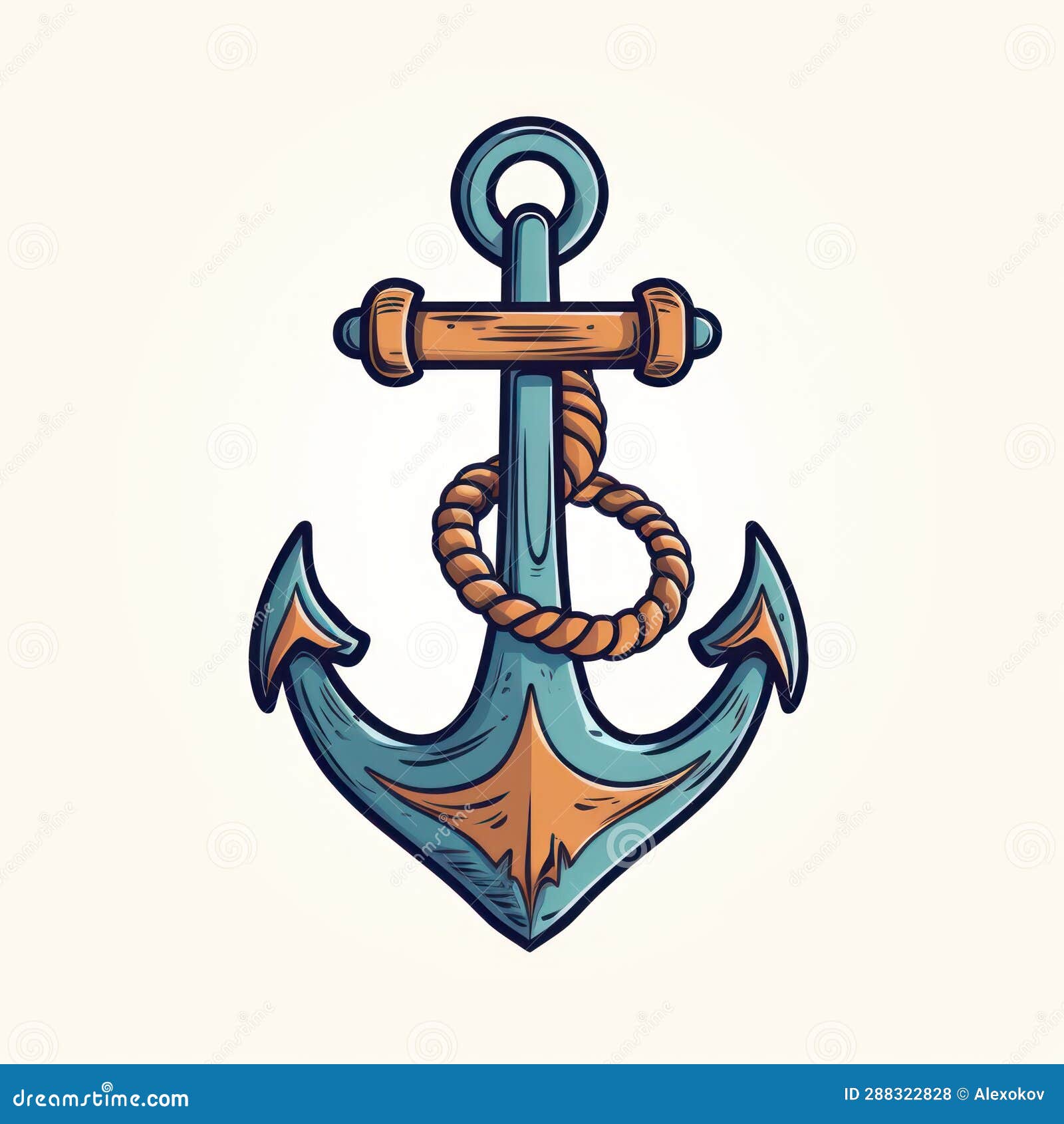 Colorful Anchor Isolated on White Background AI Generated Stock ...