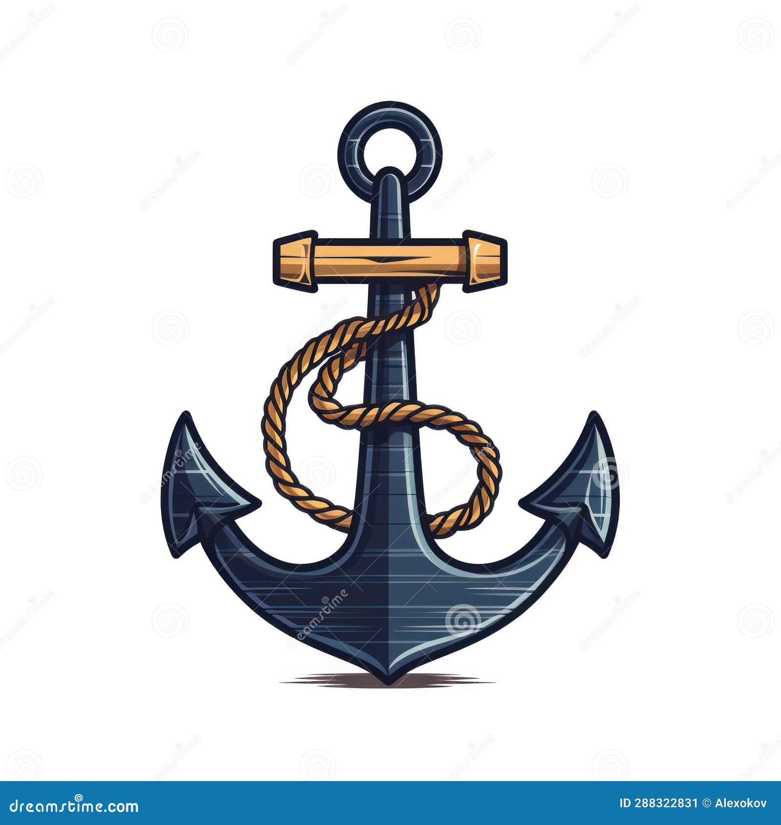 Colorful Anchor on White Background AI Generated Stock Illustration ...