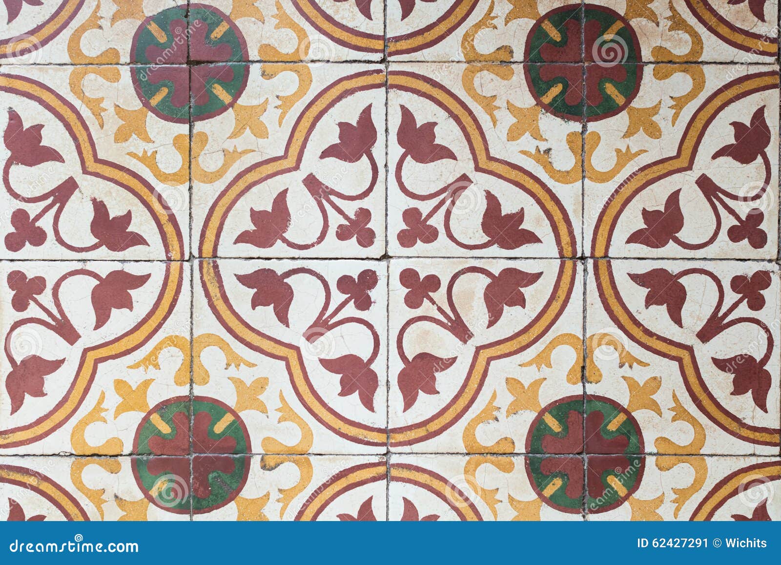 Colorful Ancient Chinese Style Floor Tiles Stock Image - Image of ...