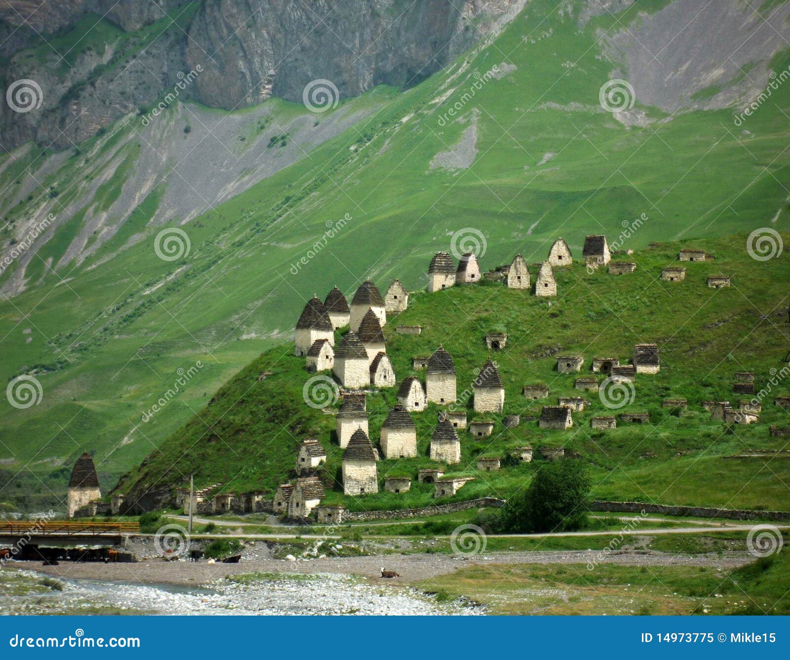Colorful ancient Ossetia. stock image. Image of russia - 14973775