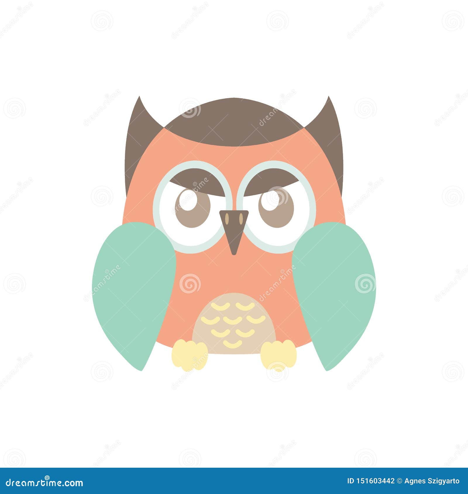 Colorful Angry Owl Illustration Stock Vector - Illustration of ...