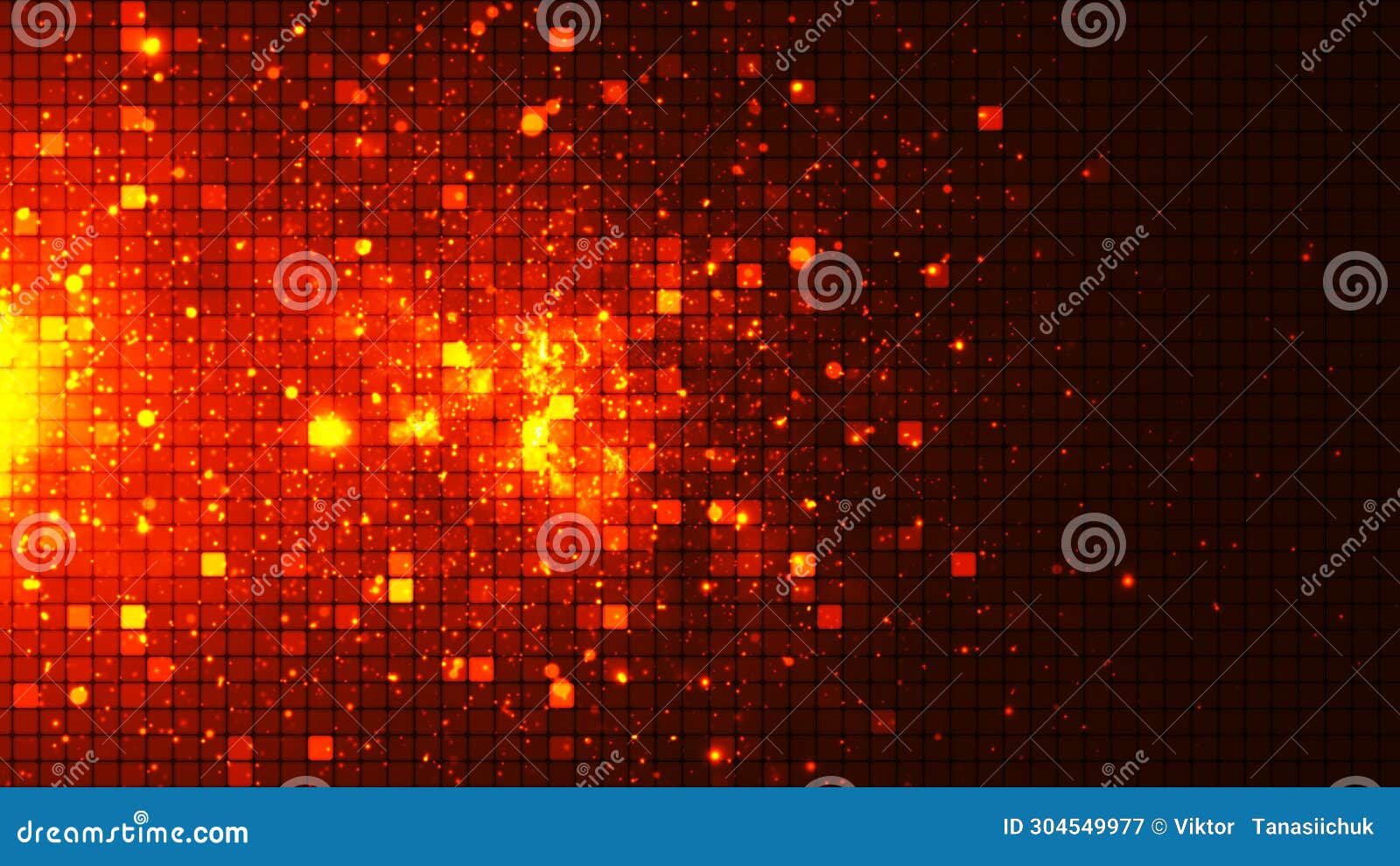 Colorful Animation of Bright Particles Flying Horizontally. Dynamic ...