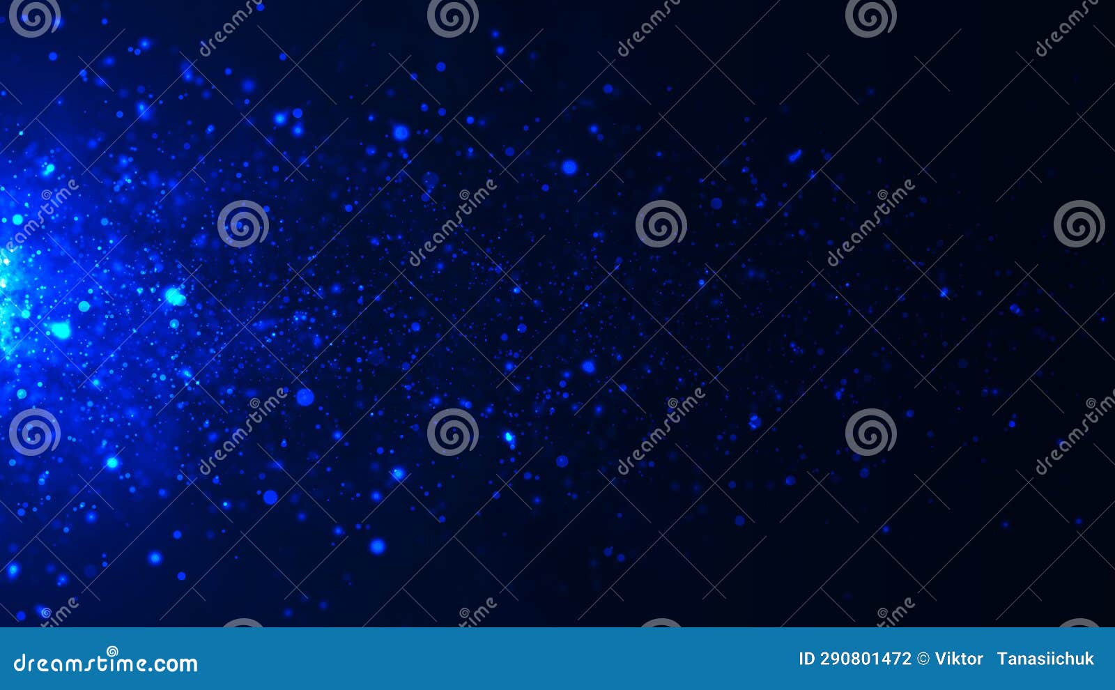 Colorful Animation of Bright Particles Flying Horizontally. Dynamic ...