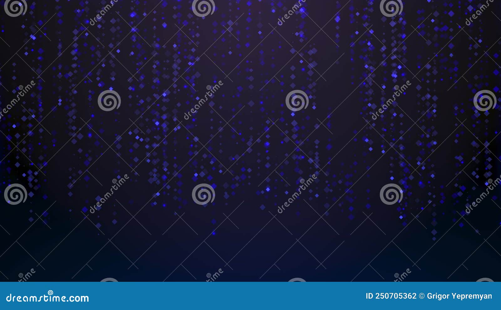 Colorful Animation of Shiny Dots Falling Down on a Dark Blue Background ...