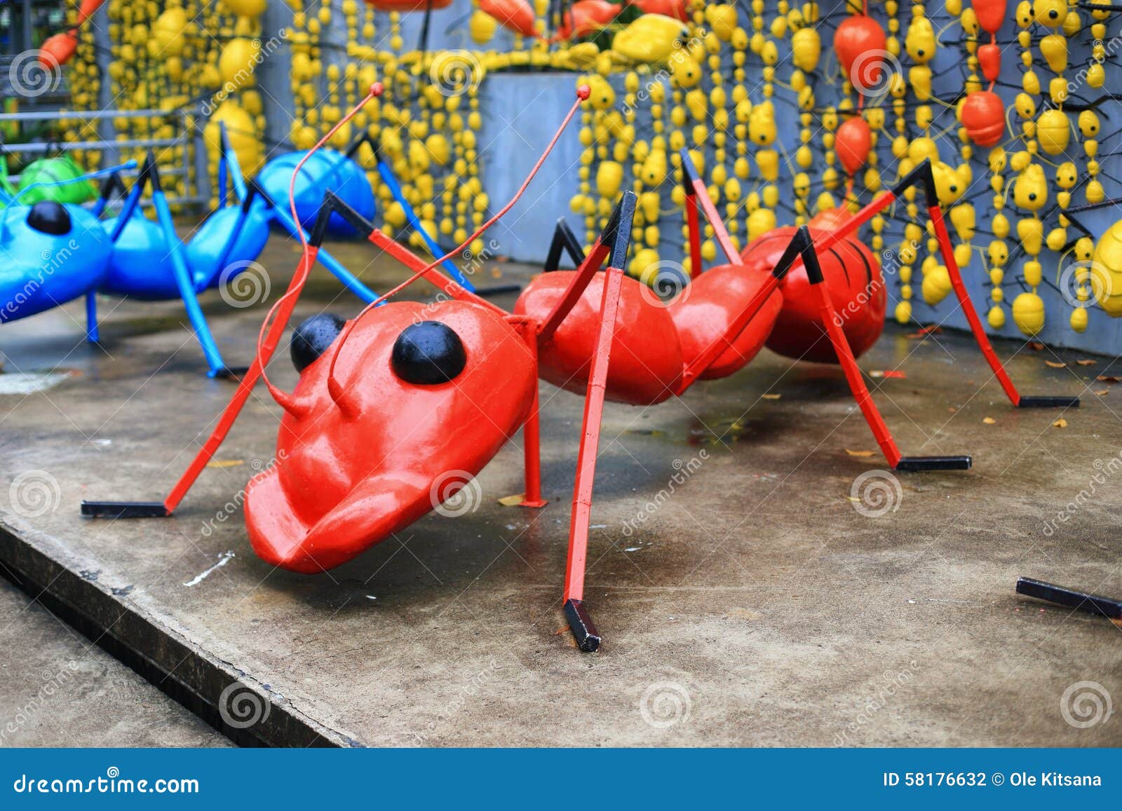 Colorful Ant Statue Sculpture Stock Photo - Image of sculpture, statue ...