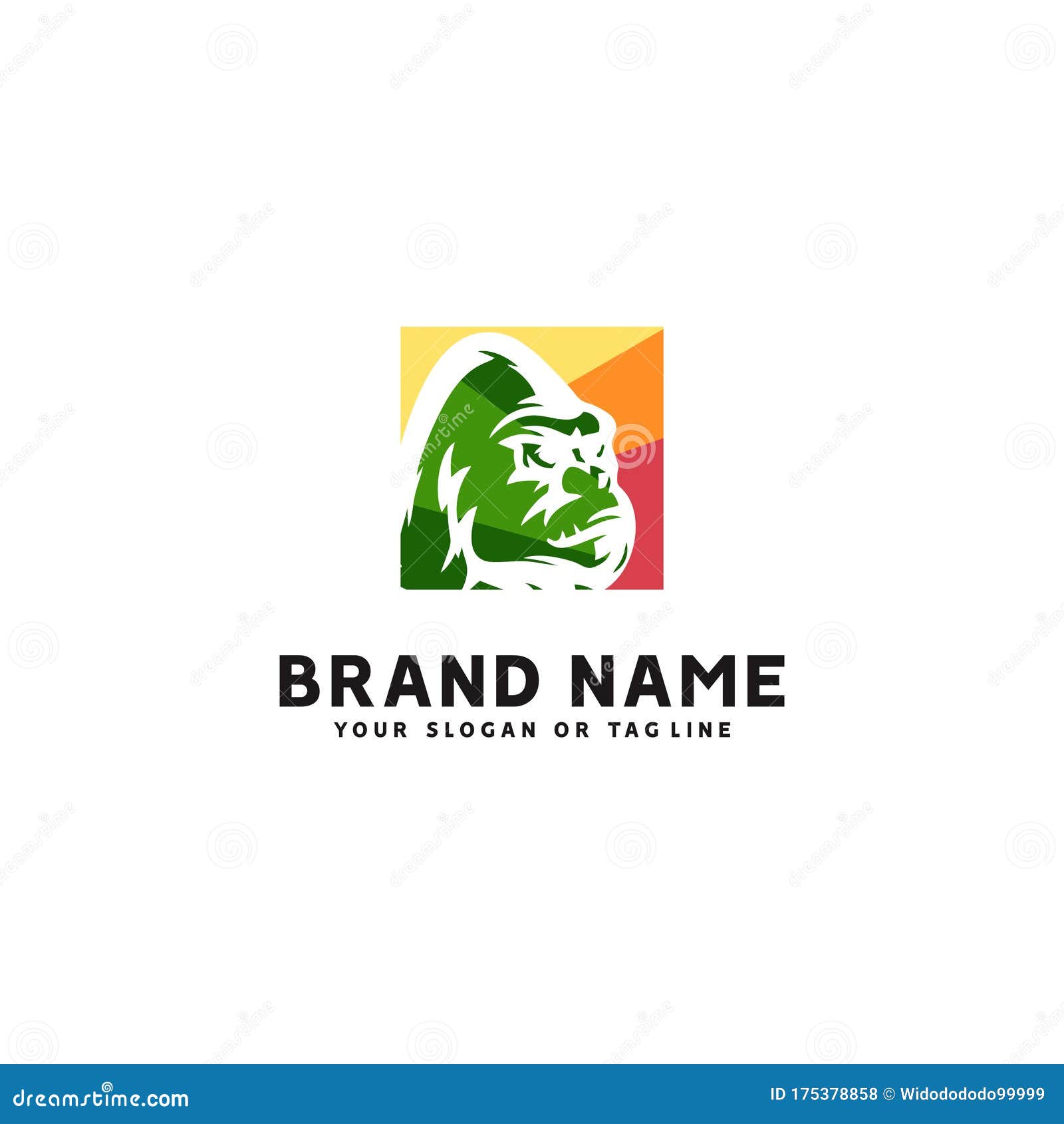 Colorful Apes Logo Design Vector Stock Vector - Illustration of ...