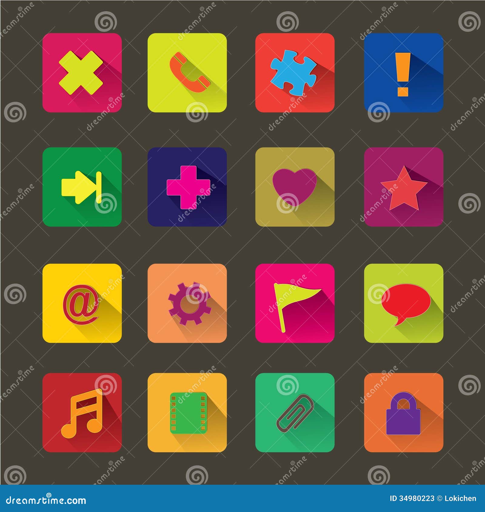 Colorful app icon stock vector. Illustration of mobile - 34980223