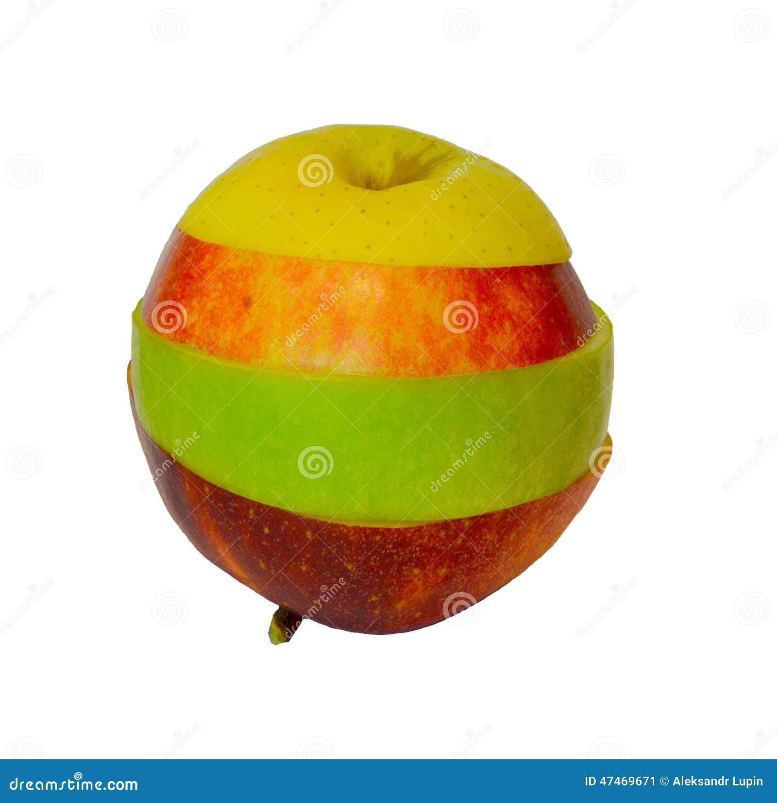 Colorful Apple stock image. Image of food, cutting, assembled - 47469671