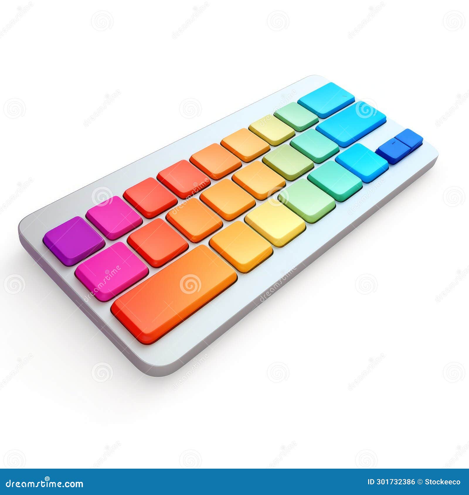 Rainbow Keyboard. Black Gaming Keyboard With RGB Light. Backlit ...