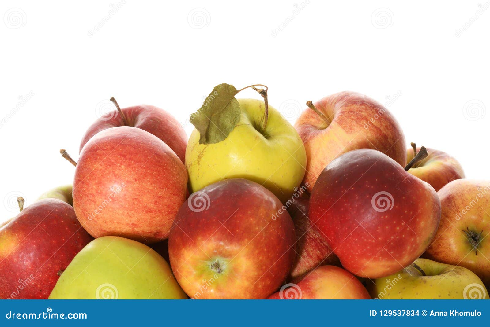 Colorful apples stock photo. Image of healthy, isolated - 129537834
