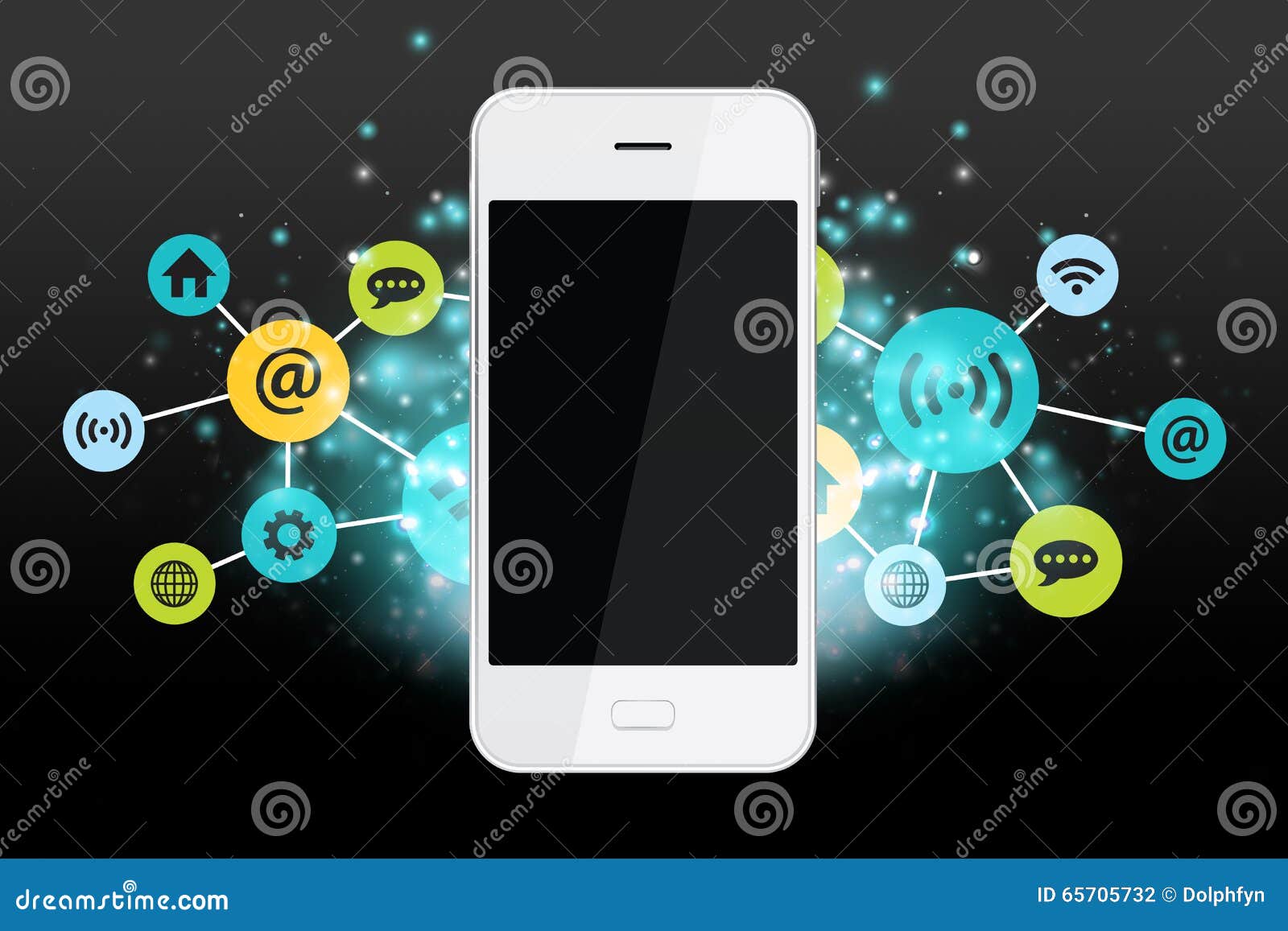 Colorful Apps and Smartphone Stock Photo - Image of smartphone ...