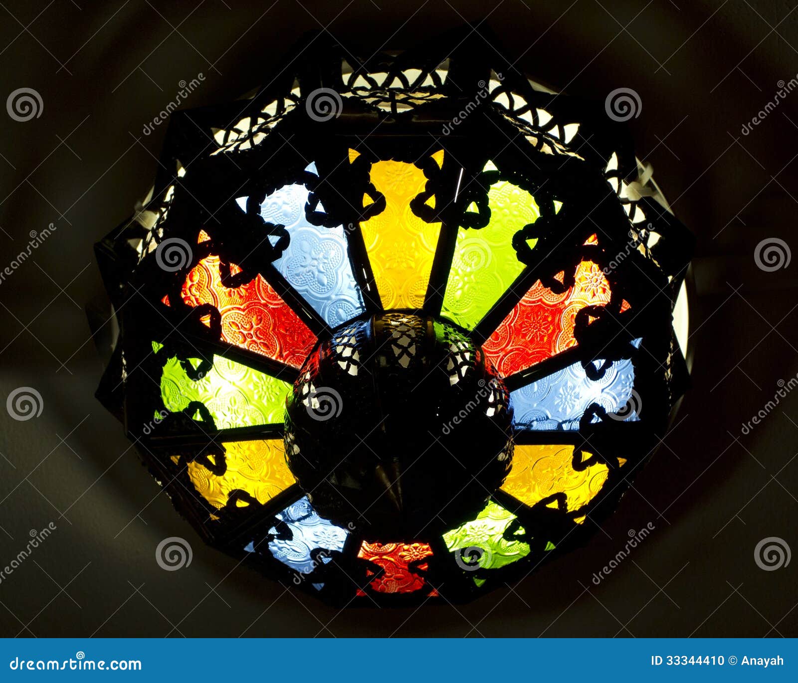Colorful Arabic Style Ceiling Lamp Light Stock Photo - Image of luxury ...