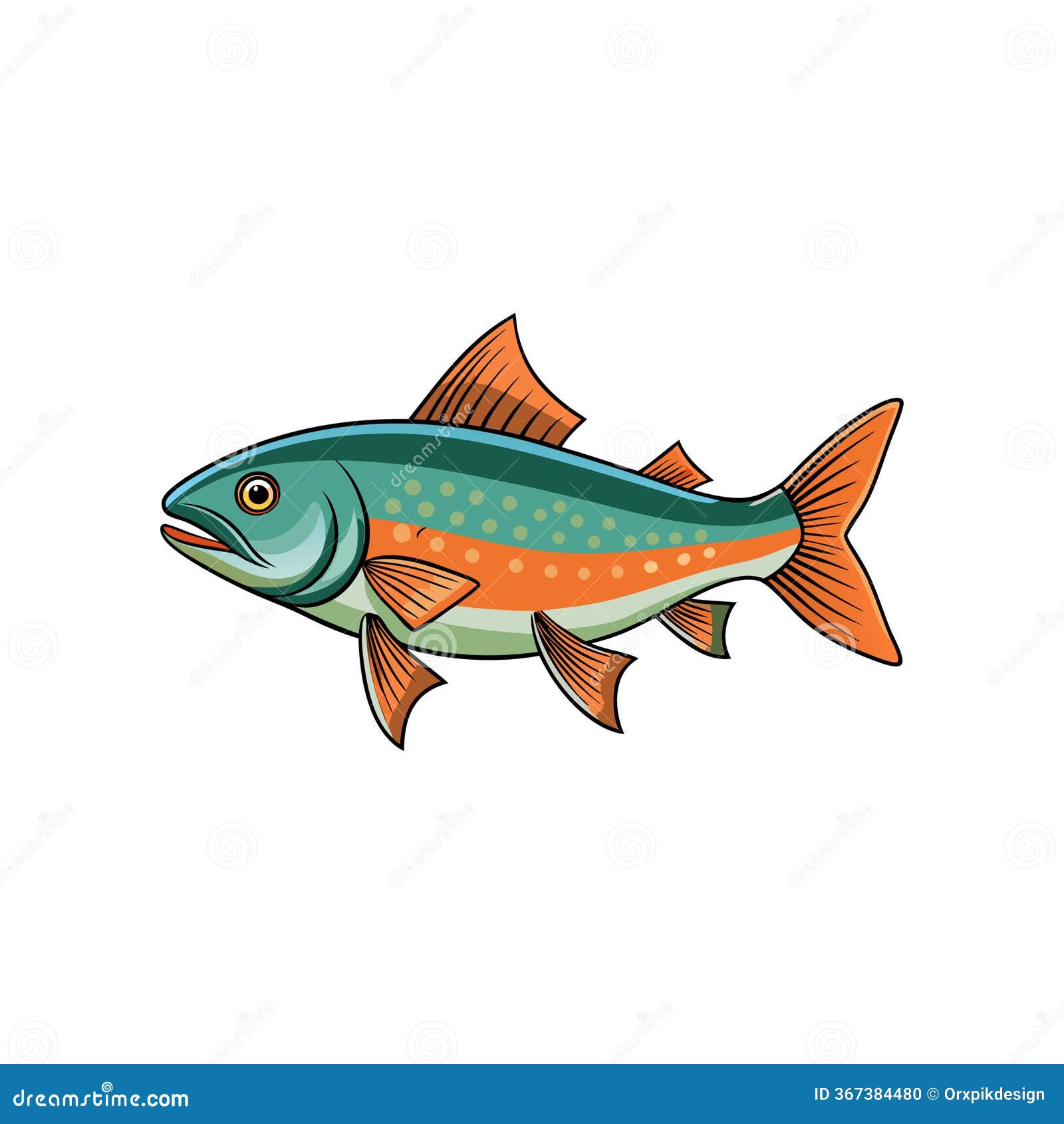 Arctic Char Illustration Cartoon Vector | CartoonDealer.com #133964773