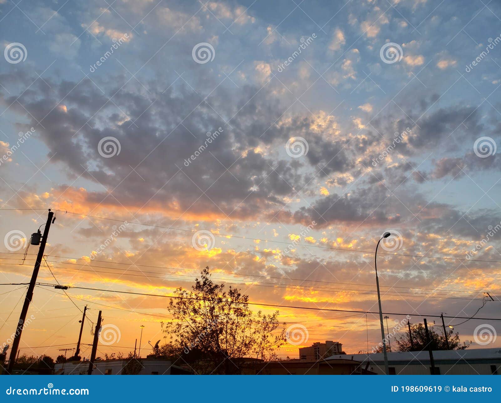 Colorful arizona sunsets stock image. Image of nature - 198609619