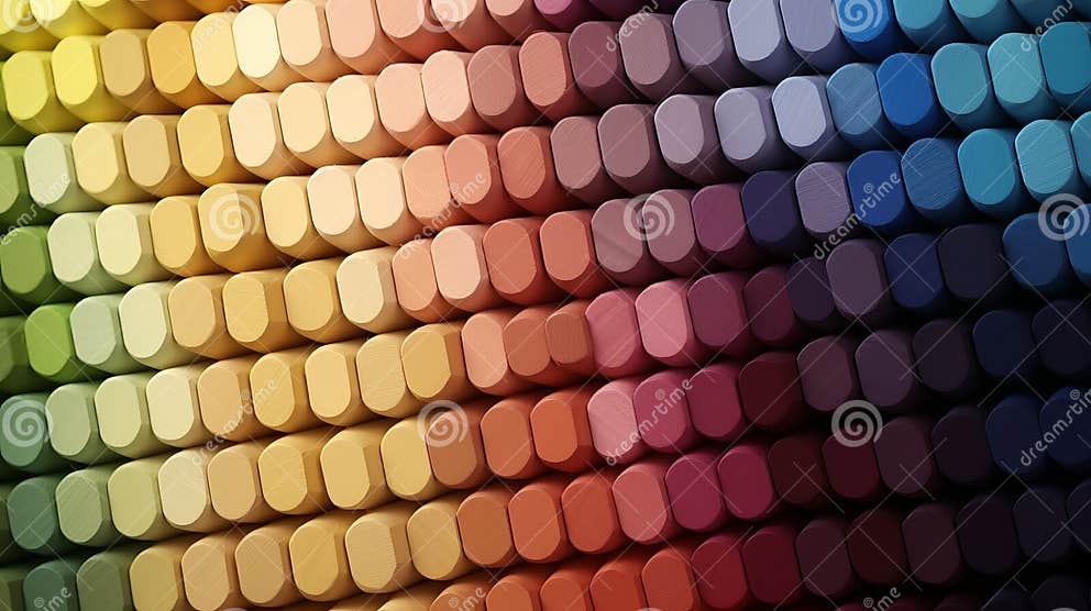 Colorful Arrangement of Rounded Blocks Creates a Vibrant Gradient ...