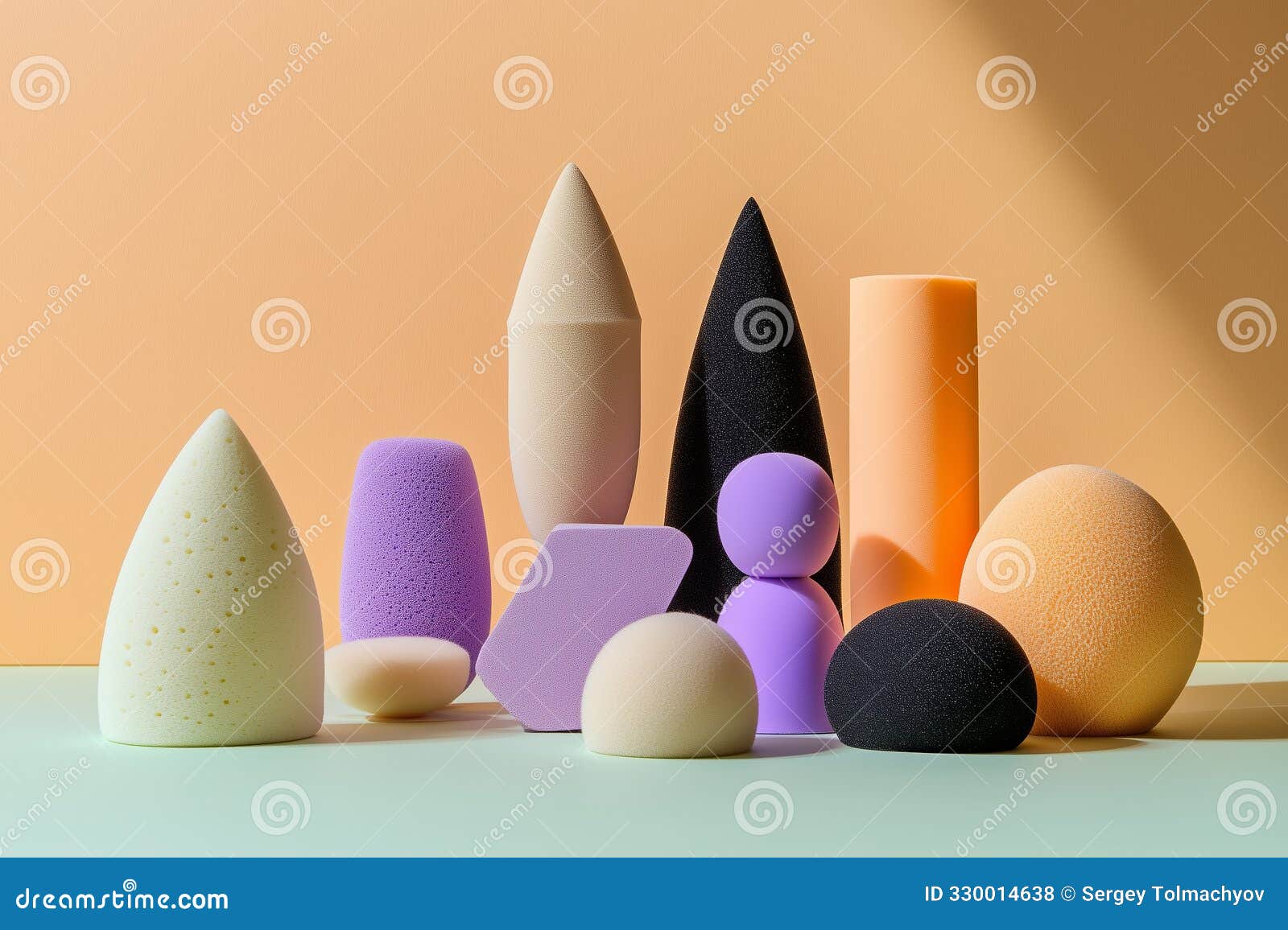 Colorful Arrangement of Various Shaped Foam Objects on a Plain ...