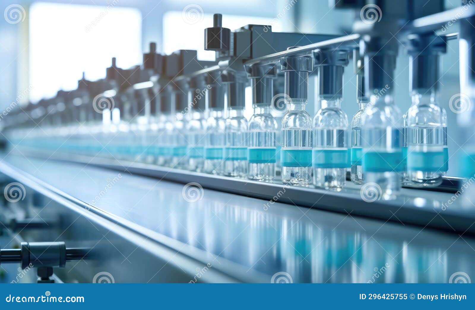 A Colorful Array of Bottles on a Moving Conveyor Belt Stock ...