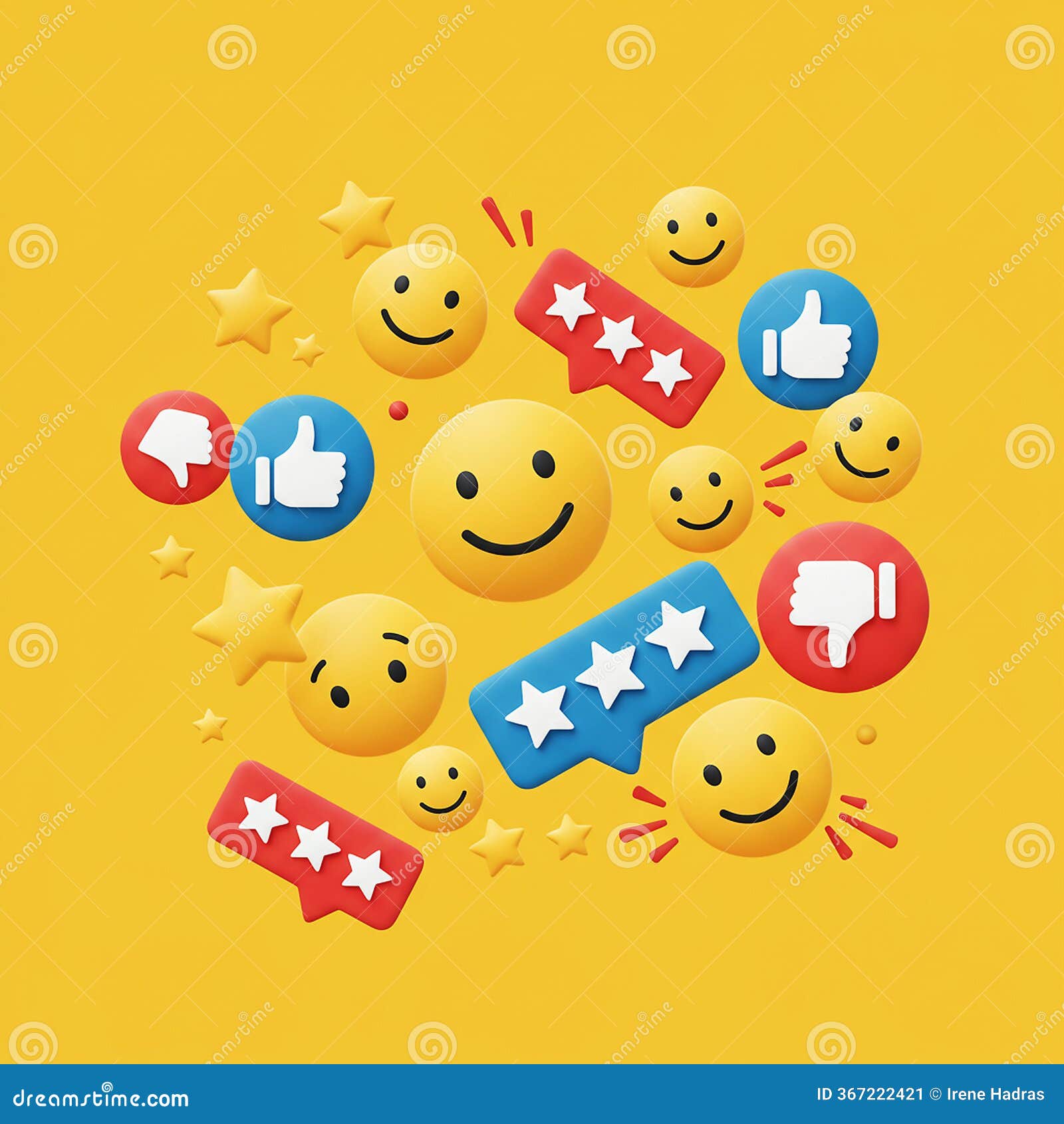 A Colorful Array Of Emojis And Symbols On A Yellow Background. Central ...