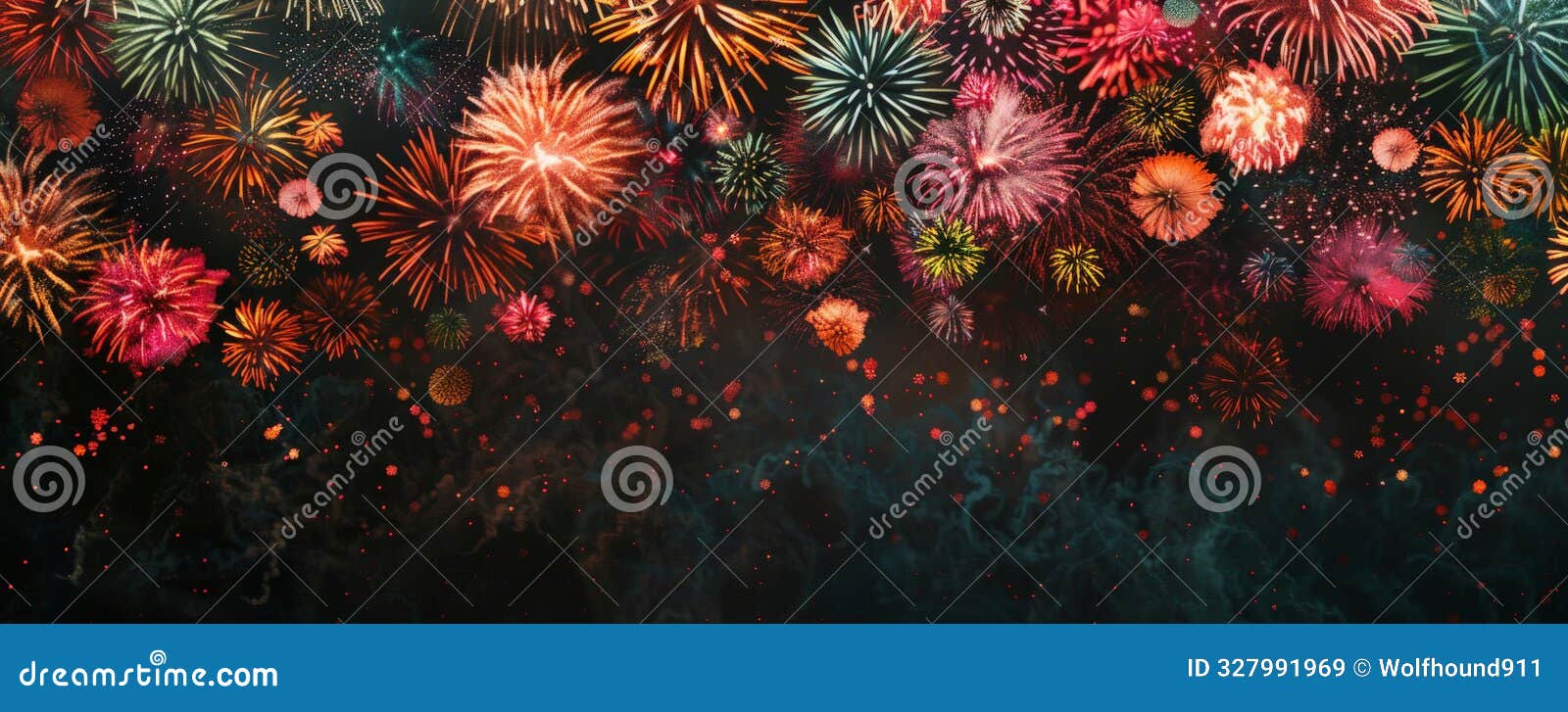 A Colorful Array of Fireworks Lighting Up the Night, with a Dark Bottom ...