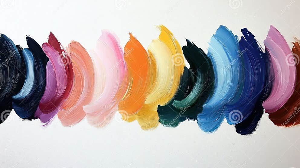 A Colorful Array of Paint Strokes Showcasing Various Hues and Textures ...