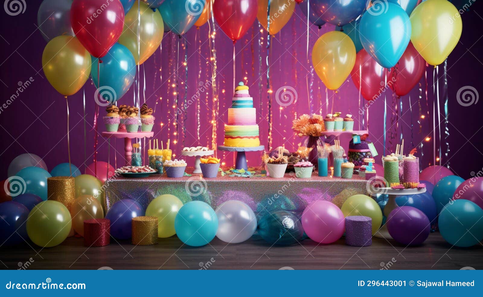 A Colorful Array Of Party Favors And Decorations For A Birthday Bash ...