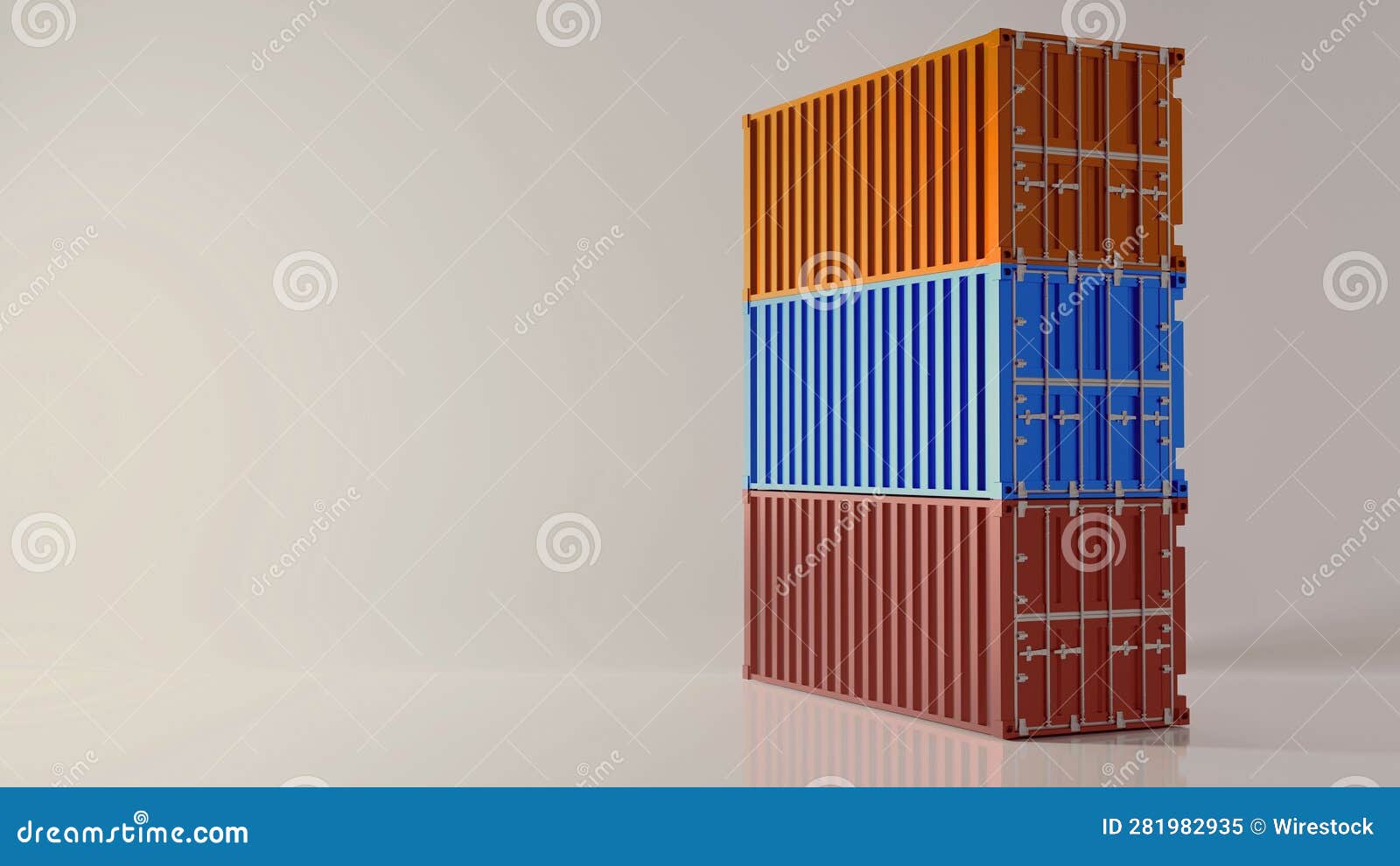 Many Containers Stacked on Top of Each Other on White Surface Stock ...