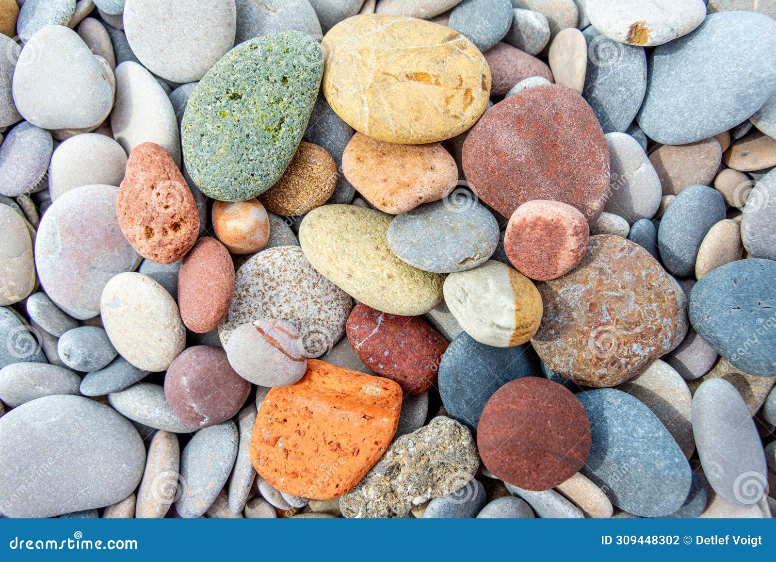 Colorful Array of Smooth River Stones and Pebbles Stock Photo - Image ...