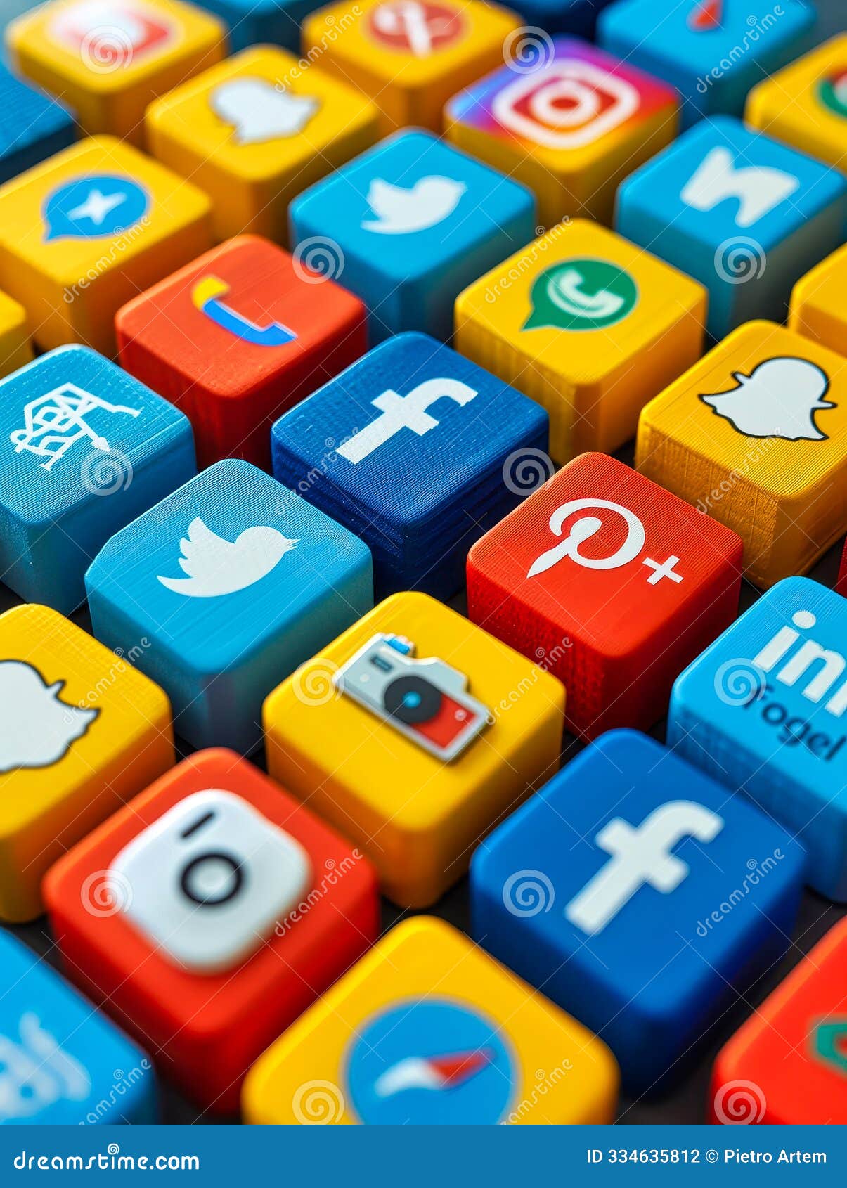 A Colorful Array of Social Media Icons Stock Photo - Image of twitter ...