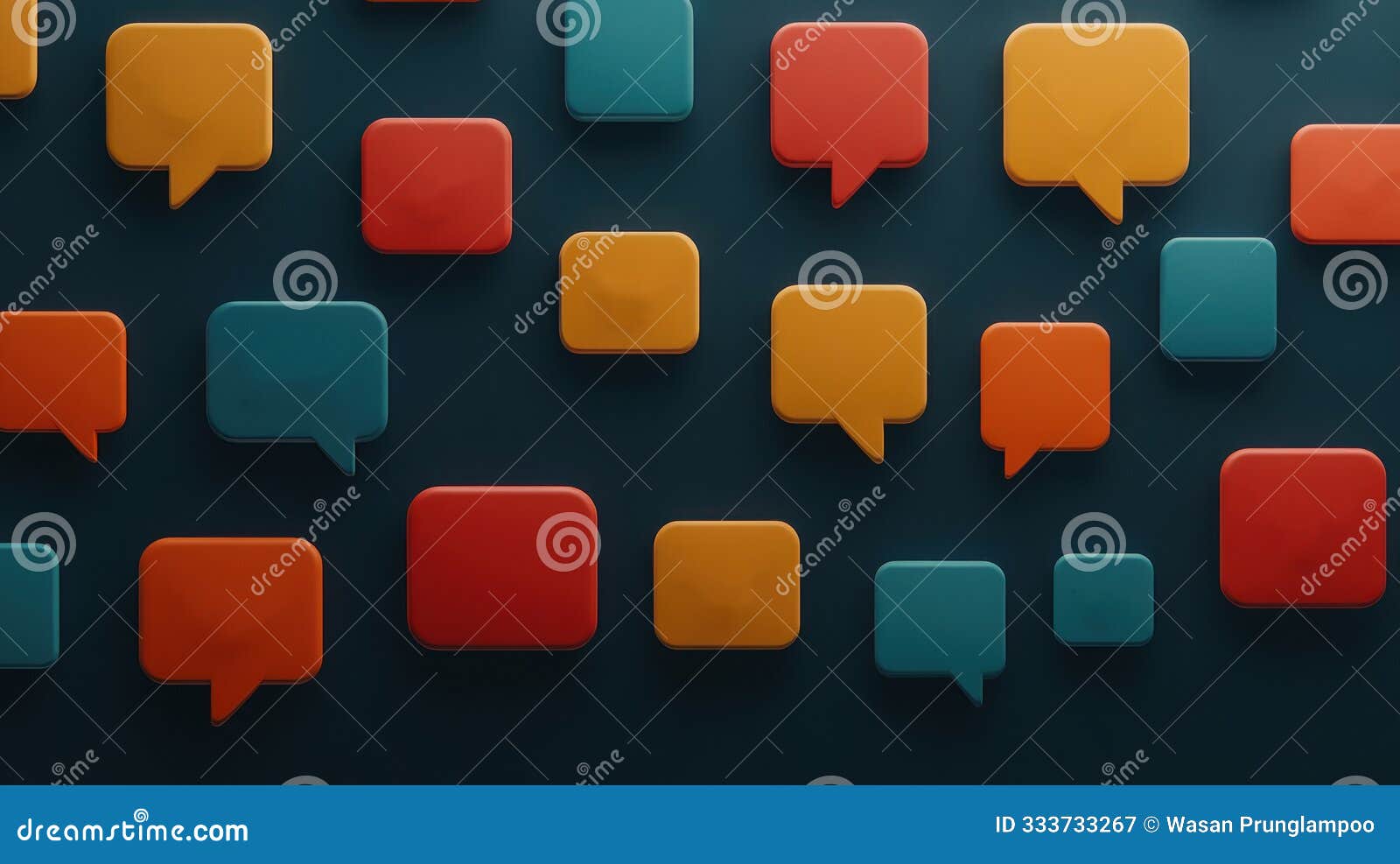 A Colorful Array of Speech Bubbles in Various Shapes and Sizes ...