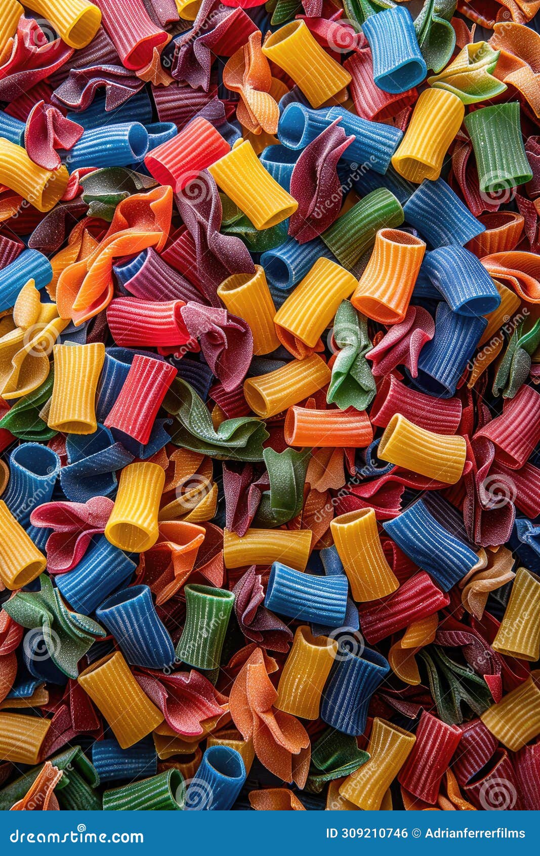 A Colorful Array of Various Pasta Shapes Clustered Together. Stock ...