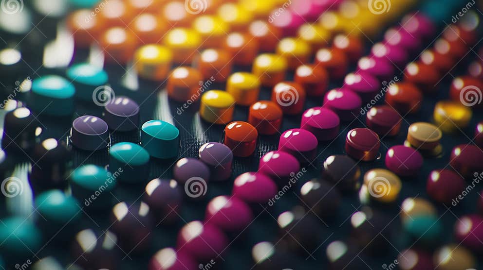 A Colorful Array of Vibrant Circular Objects Forming a Visually ...