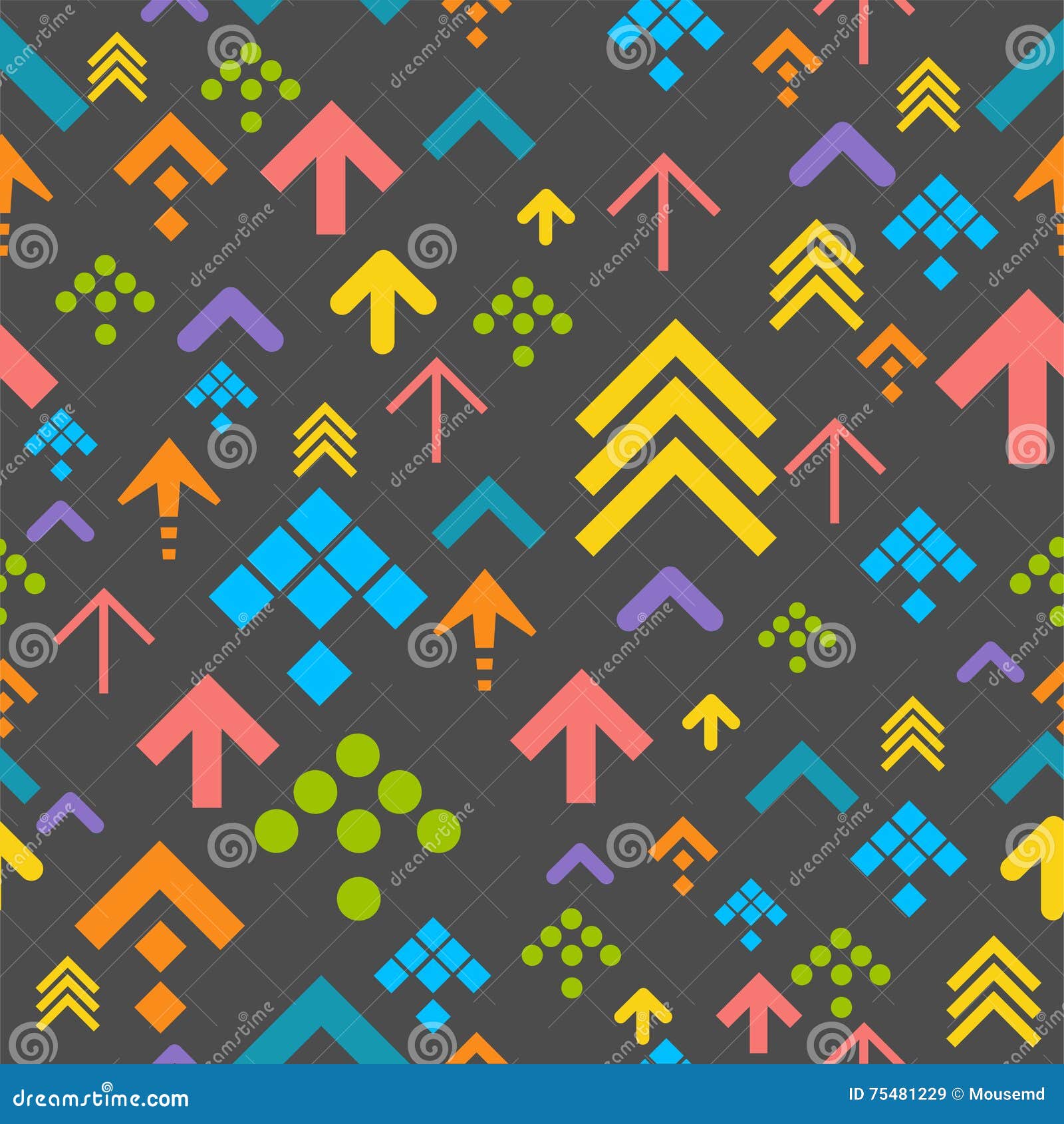 Colorful Arrow Background on Dark. Vector Stock Vector - Illustration ...